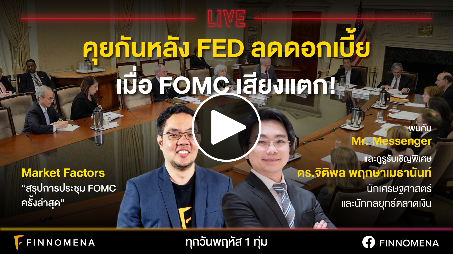 คุยกันหลัง FED ลดดอกเบี้ย เมื่อ FOMC เสียงแตก! ทิศทางการลงทุนจะเป็นอย่างไร? - FINNOMENA LIVE ...