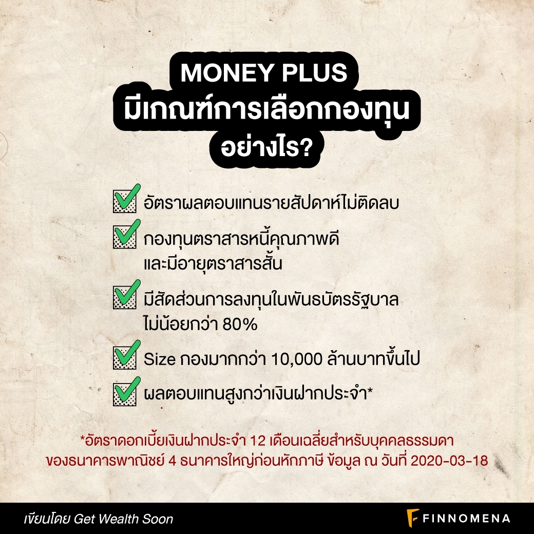 2 กองพักเงินขั้นเทพ แห่งพอร์ต MONEY PLUS เป็นยังไง มาดูกัน - Finnomena